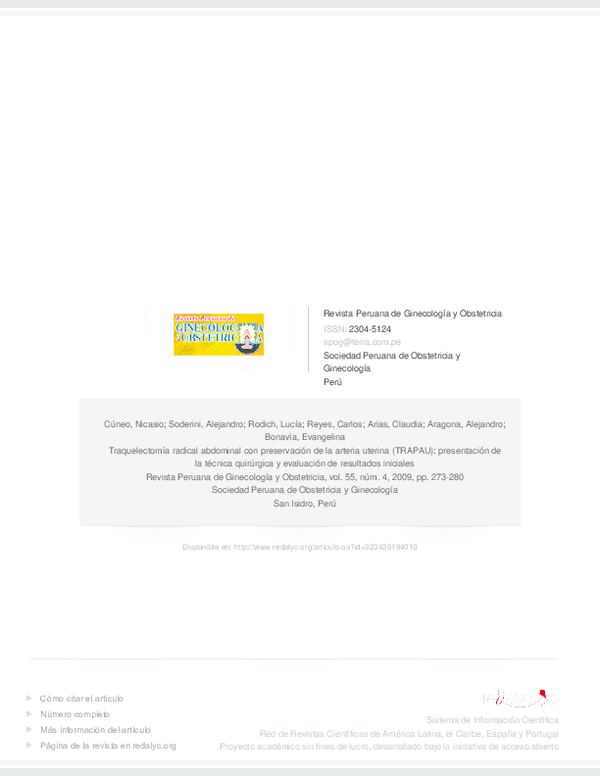 (PDF) Traquelectomía radical abdominal con preservación de la arteria ...