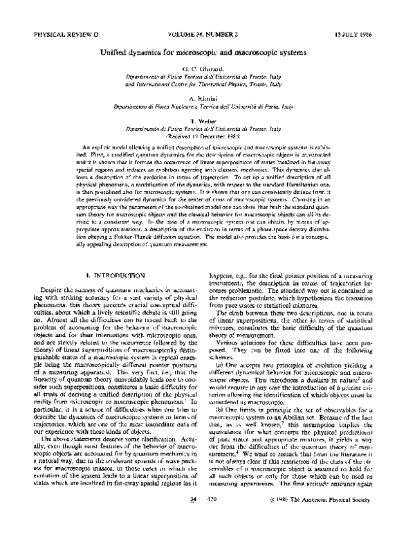 (PDF) Unified dynamics for microscopic and macroscopic systems