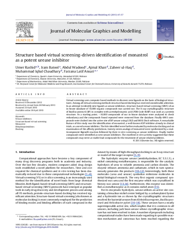 (PDF) Structure based virtual screening-driven identification of ...