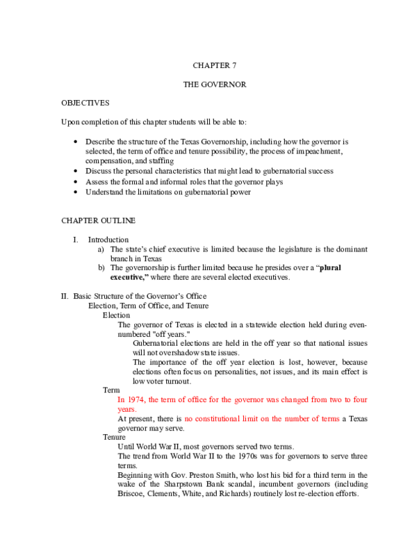 (DOC) Chapter 7 Outline Govt 2306 Typed outline