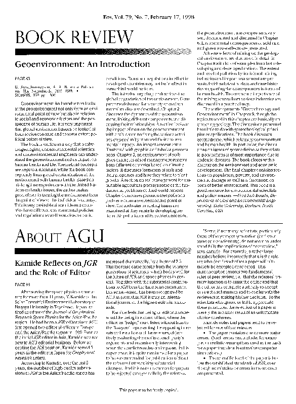 (PDF) Geoenvironment: an introduction | Fred Boadu - Academia.edu