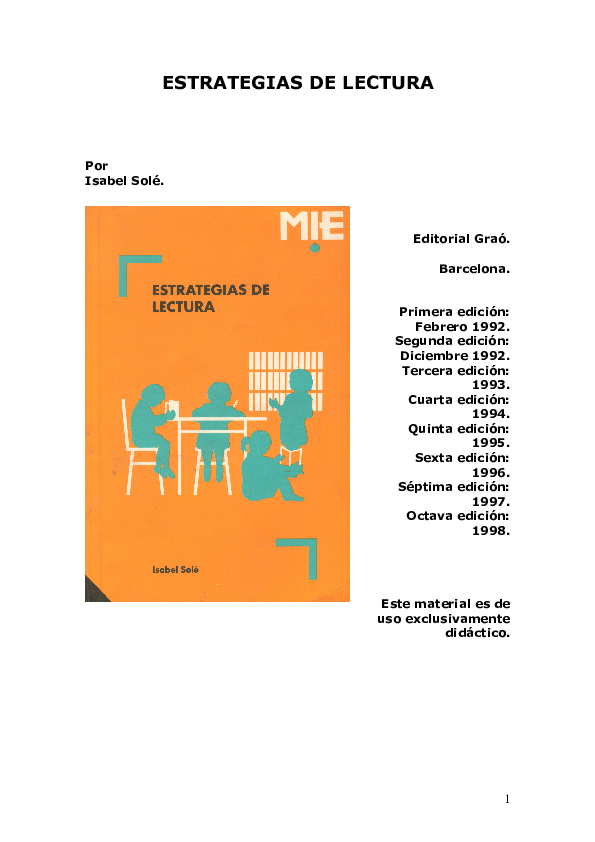 (PDF) ESTRATEGIAS DE LECTURA