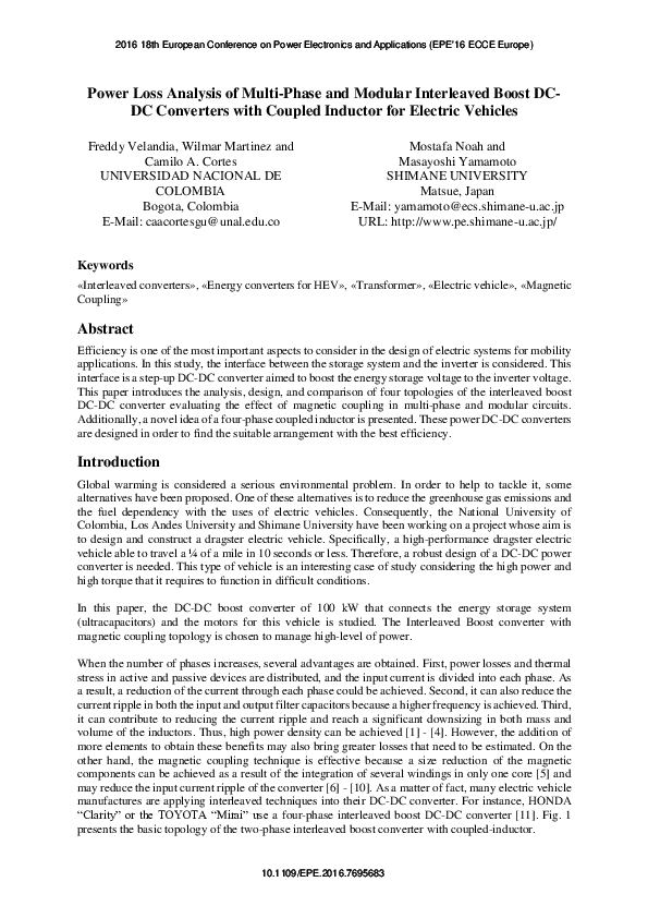 Pdf Power Loss Analysis Of Multi Phase And Modular Interleaved Boost Dc Dc Converters With