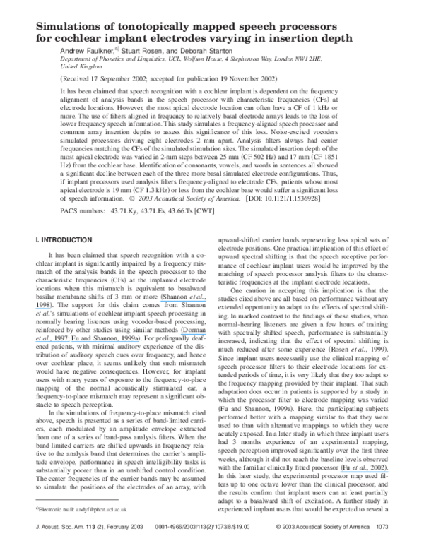 Pdf Real Time Pda Based Recursive Fourier Transform Implementation For Cochlear Implant