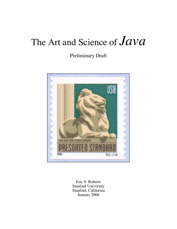 (PDF) The Art and Science of Java Preliminary Draft