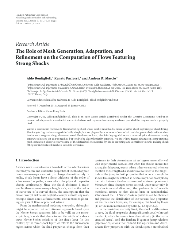 (PDF) The Role of Mesh Generation, Adaptation, and Refinement on the ...