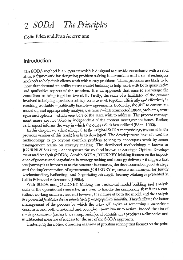 (PDF) Using cognitive mapping for strategic options development and ...