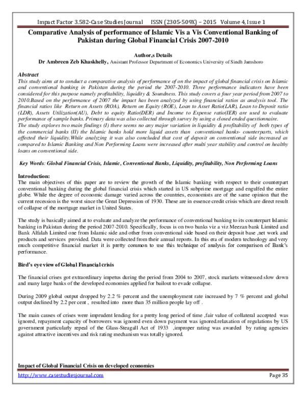 (PDF) Comparative Analysis of performance of Islamic Vis a Vis ...