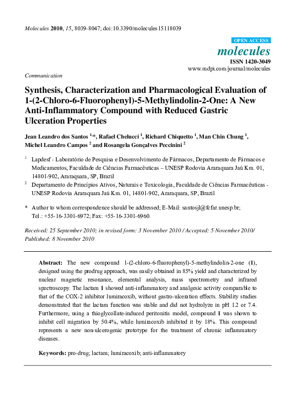 (PDF) Synthesis and metabolic profile of Cl-966: A potent, orally-active inhibitor of GABA ...
