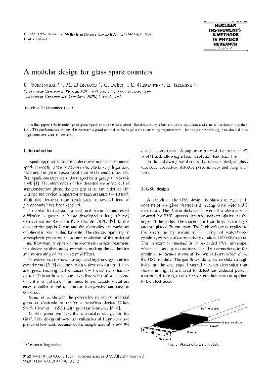 (PDF) A modular design for glass spark counters