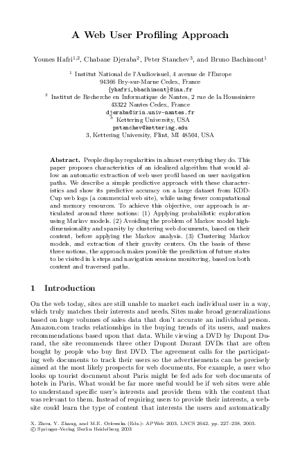 (PDF) A Web User Profiling Approach