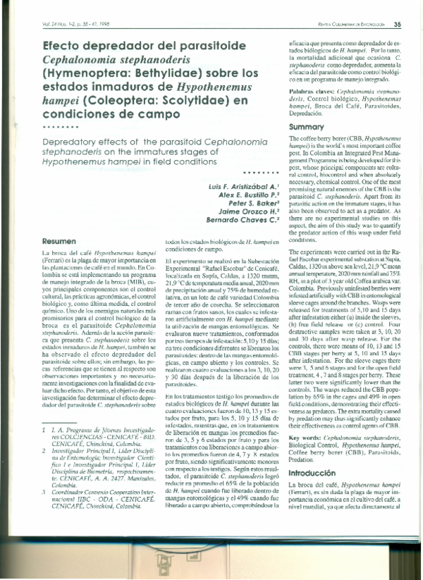 (PDF) Efecto depredador del parasitoide Cephalonomia stephanoderis ...