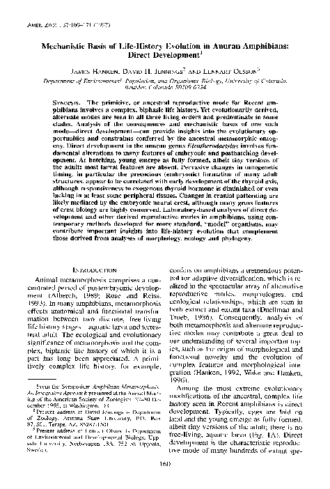 (PDF) Mechanistic Basis of Life-History Evolution in Anuran Amphibians ...