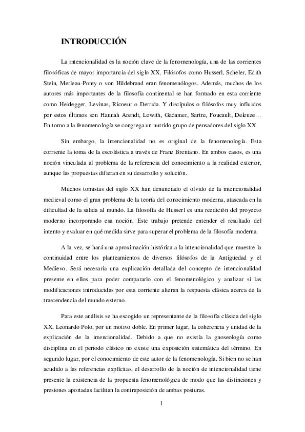 (PDF) La intencionalidad cognoscitiva en Leonardo Polo y Edmund Husserl ...