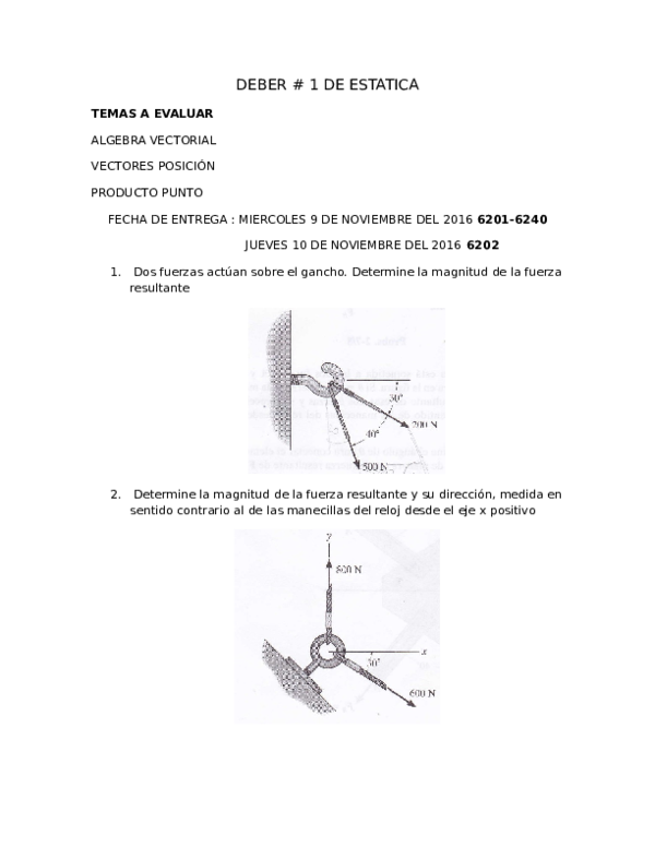 (DOC) Deber Estática #1