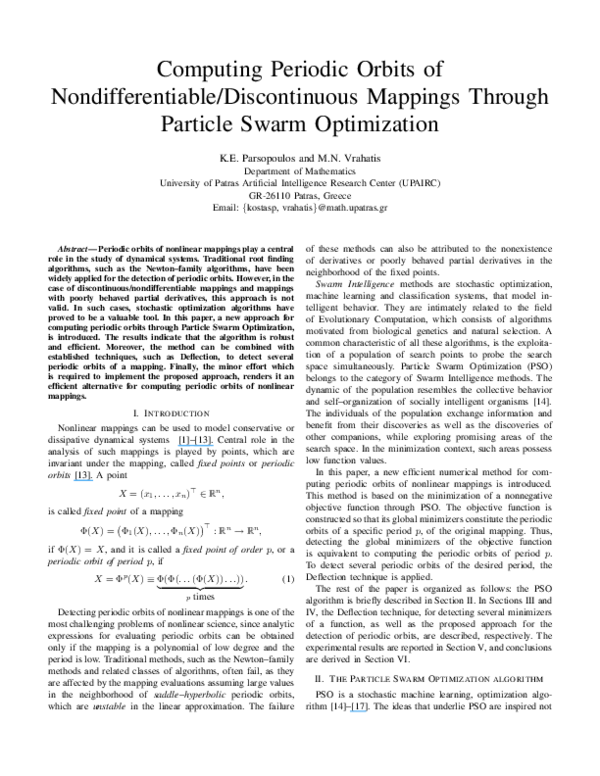 (PDF) Tracing periodic orbits in 3D galactic potentials by the particle swarm optimization ...