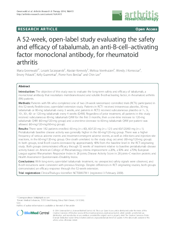 (PDF) A 52-week, open-label study evaluating the safety and efficacy of ...