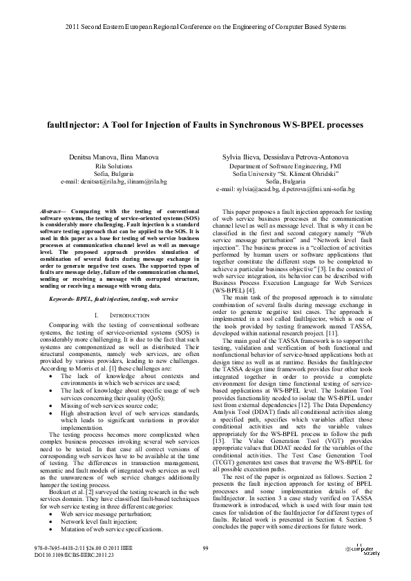 Pdf Faultinjector A Tool For Injection Of Faults In Synchronous Ws