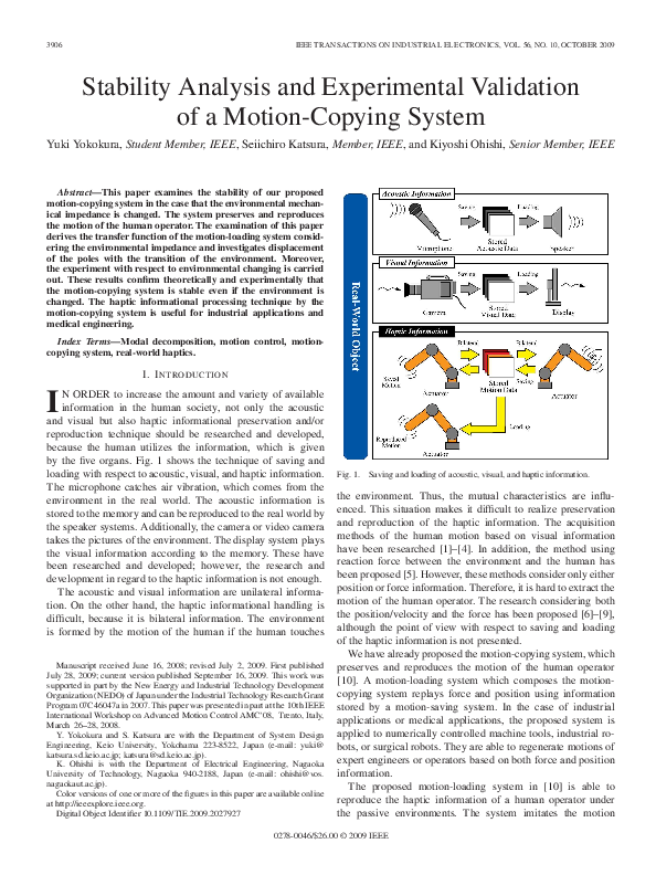 (PDF) Stability analysis and experimental validation of a control strategy for autonomous ...