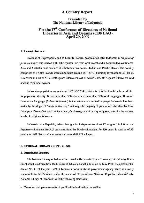 (PDF) A Country Report