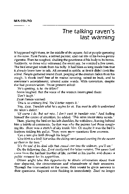(PDF) The talking raven's last warning
