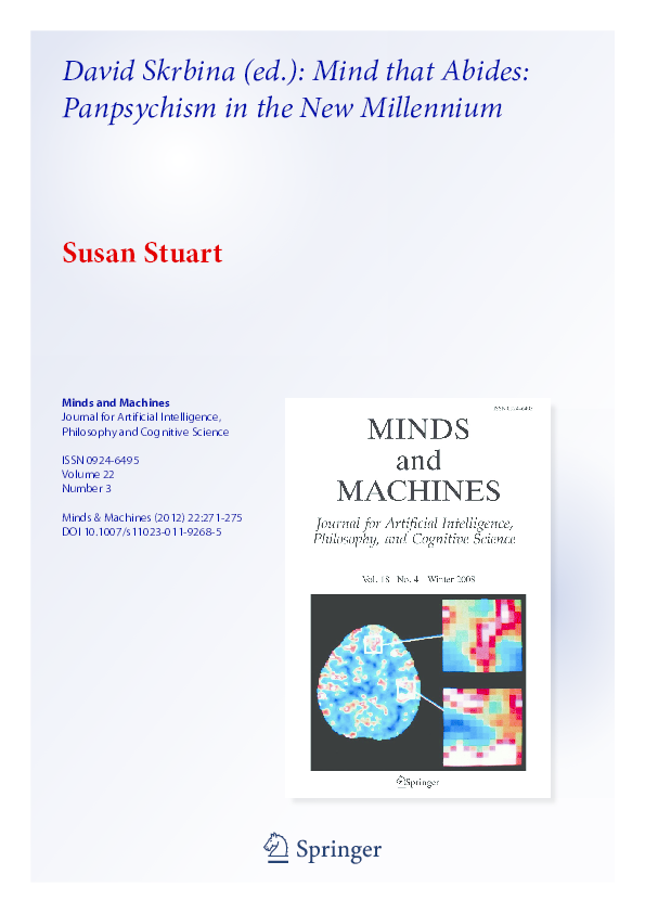 (PDF) David Skrbina (ed.): Mind that Abides: Panpsychism in the New ...