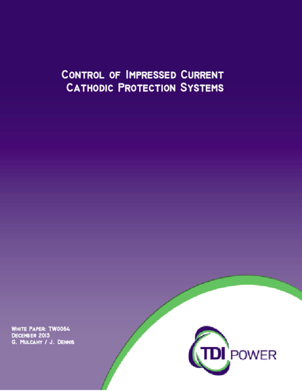 (PDF) Cathodic Protection Rectifier Control White Paper