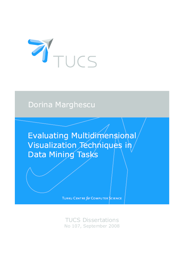 Pdf Evaluating Multidimensional Visualization Techniques In Data Mining Tasks