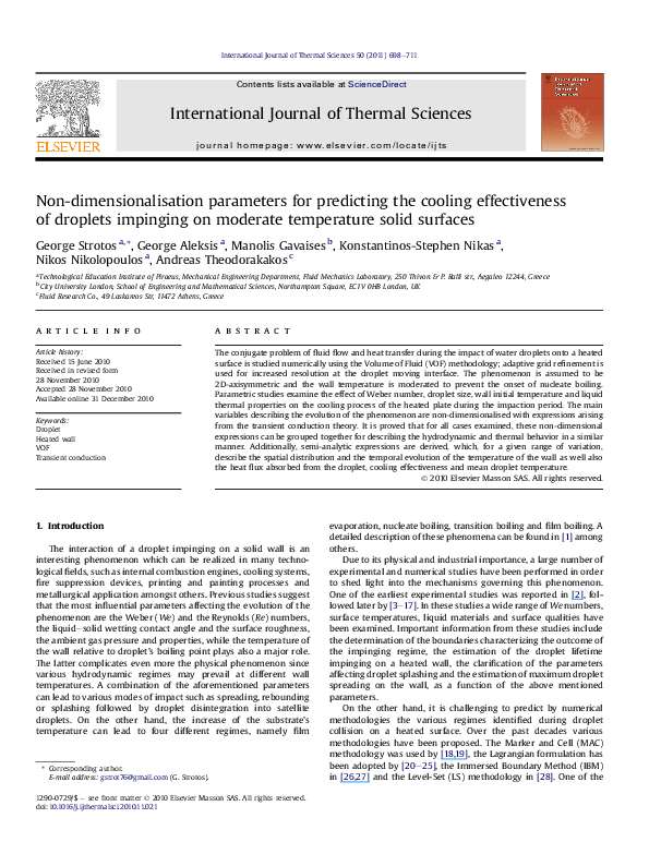 (PDF) Non-dimensionalisation parameters for predicting the cooling ...