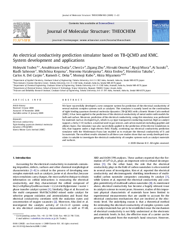 (PDF) An electrical conductivity prediction simulator based on TB-QCMD ...