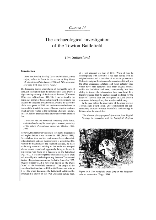 (PDF) Sutherland, T.L. 2000 ‘The archaeological investigation of the ...