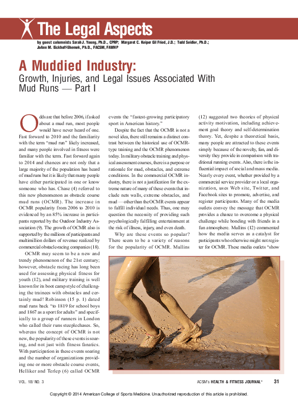 (PDF) The Muddied Industry Part I ACSM Health & Fitness Journal