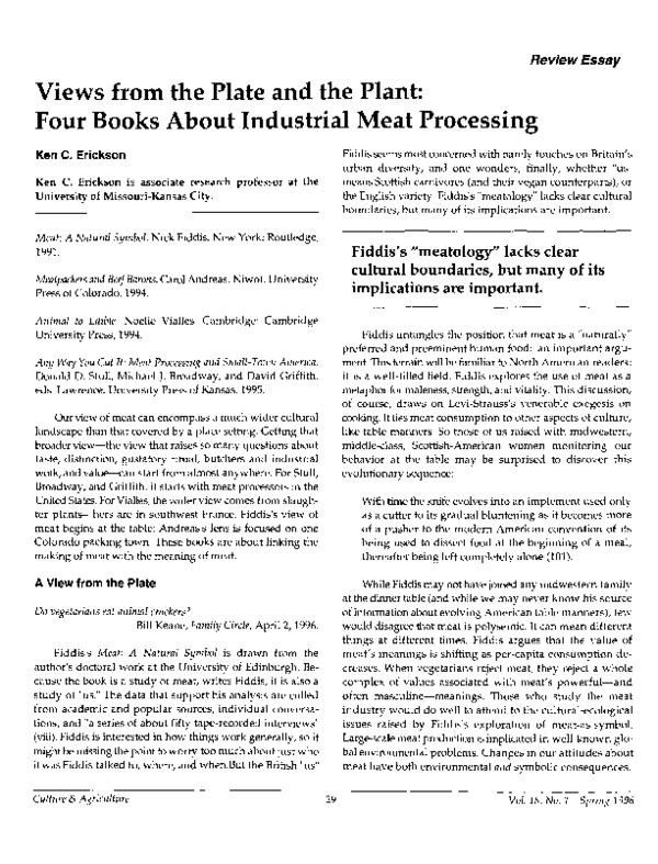 (PDF) Views from the Plate and the Plant: Four Books About Industrial ...