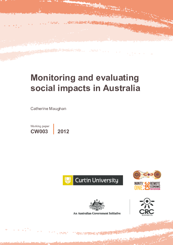 (PDF) Monitoring and evaluating social impacts in Australia
