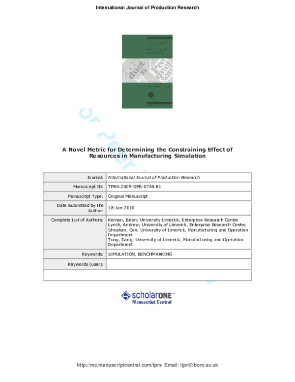 (PDF) A novel metric for determining the constraining effect of ...