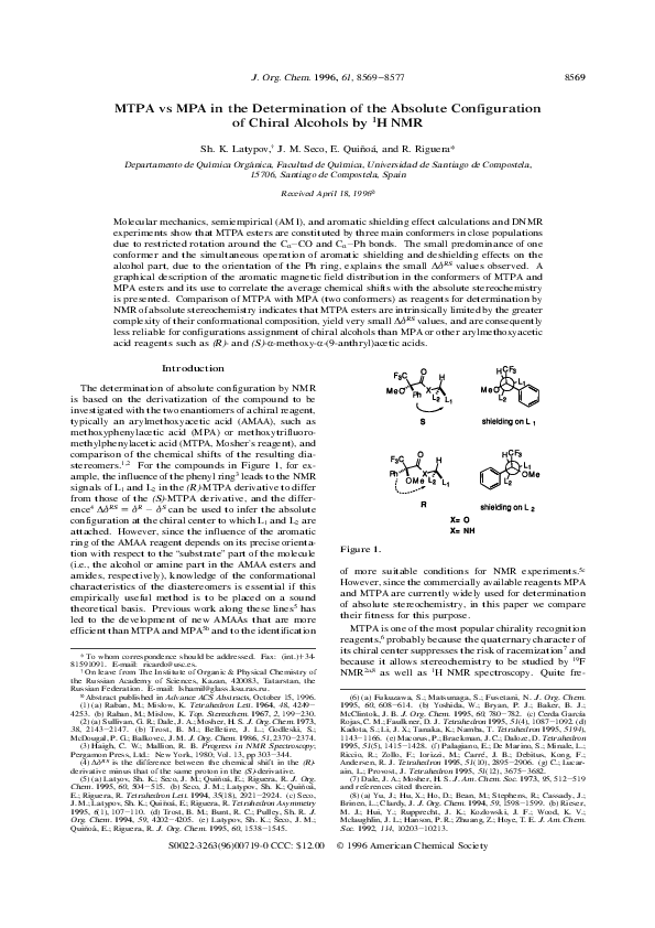 (PDF) Choosing the Right Reagent for the Determination of the Absolute ...