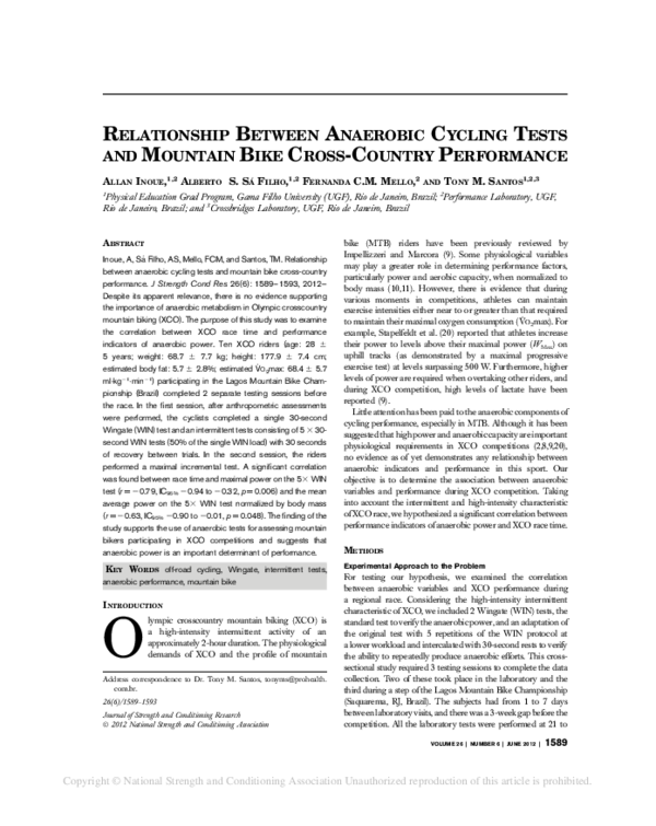 (PDF) JSCR 26 6 1589–1593 2012 Inoue Relationship Between Anaerobic ...