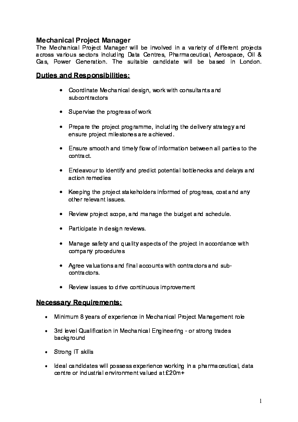 (DOC) Mechanical Project Manager | Syed javeed Hussain - Academia.edu