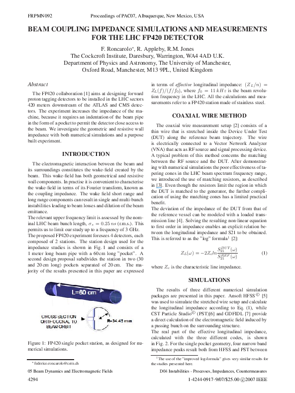 Beam Coupling Impedance - The Best Picture Of Beam