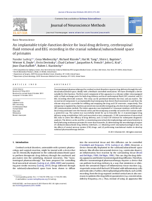 (PDF) An implantable triple-function device for local drug delivery ...