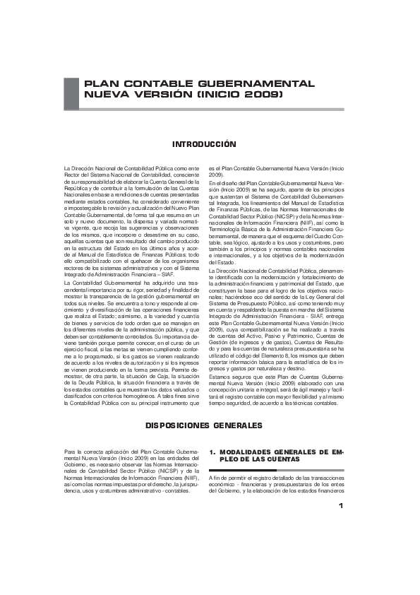 (PDF) Plan Contable Gubernamental
