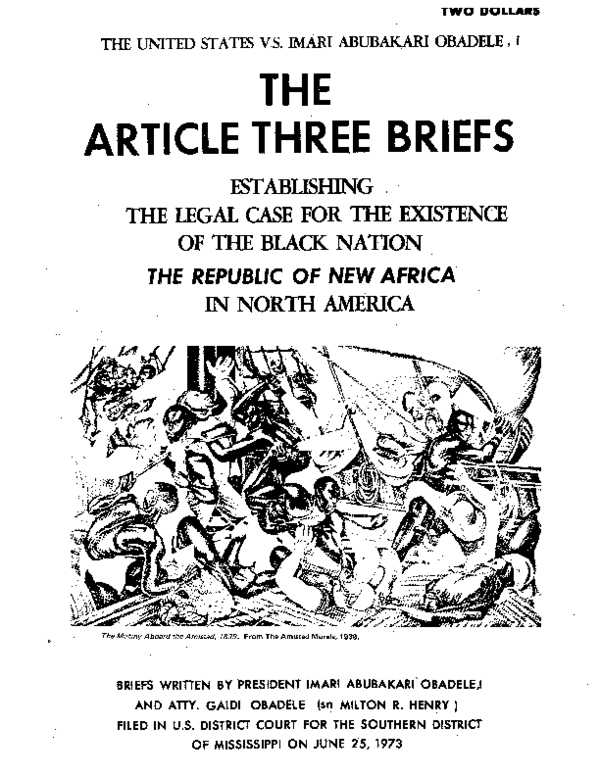 (PDF) Article Three Briefs: Establishing Legal Case for the Existence ...