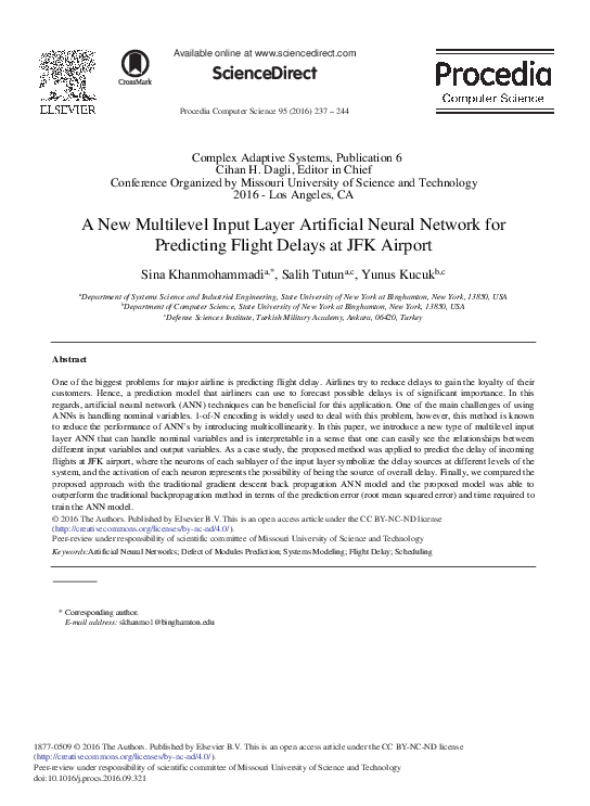 Pdf A New Multilevel Input Layer Artificial Neural Network For