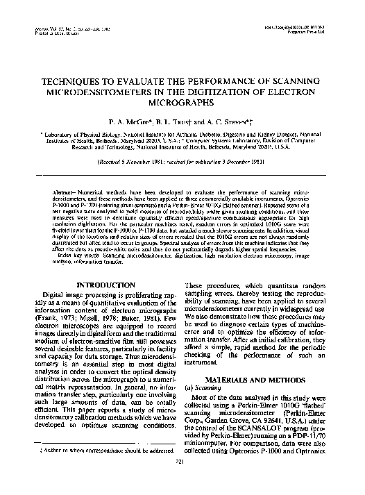 (PDF) Techniques to evaluate the performance of scanning microdensitometers in the digitization ...