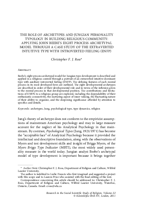 (PDF) THE ROLE OF ARCHETYPES AND JUNGIAN PERSONALITY TYPOLOGY IN ...