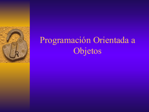 (PPT) Programacion Orientada a Objetos