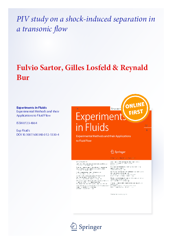 (PDF) PIV study on a shock-induced separation in a transonic flow