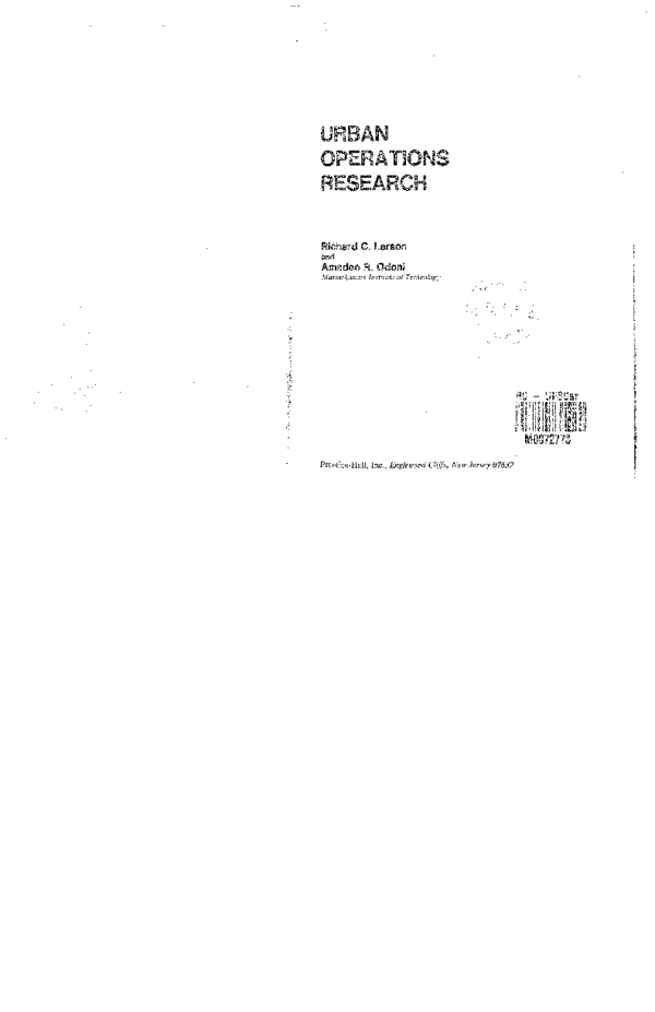 (PDF) Urban operations Research