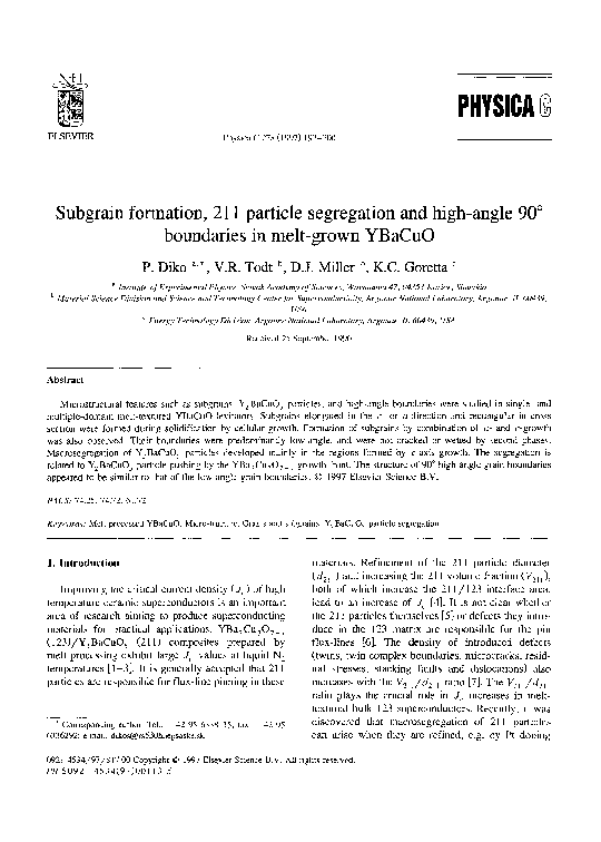(PDF) Subgrain formation, 211 particle segregation and high-angle 90 ...