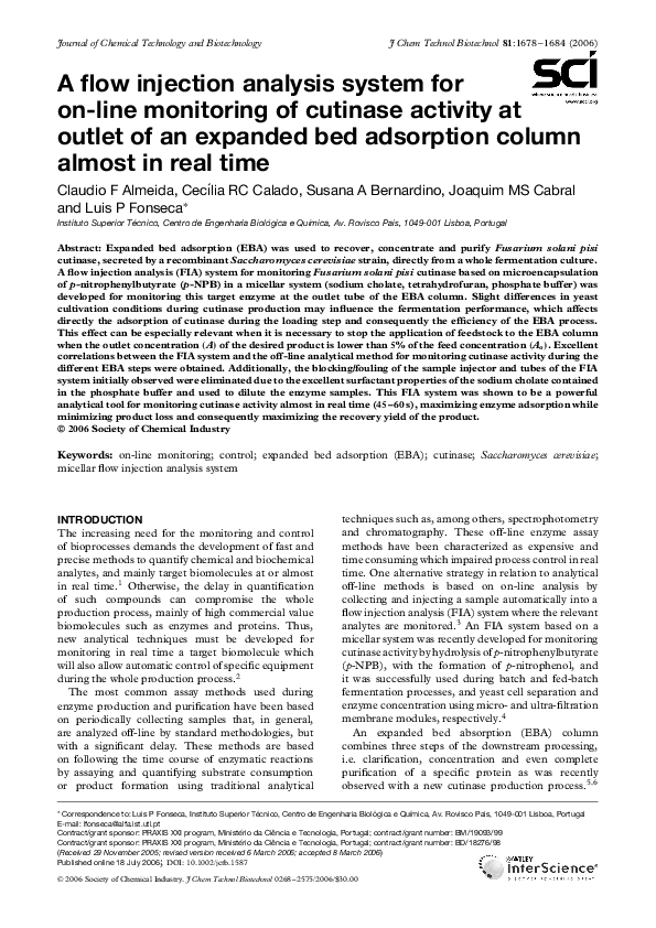 (PDF) A flow injection analysis system for on-line monitoring of ...